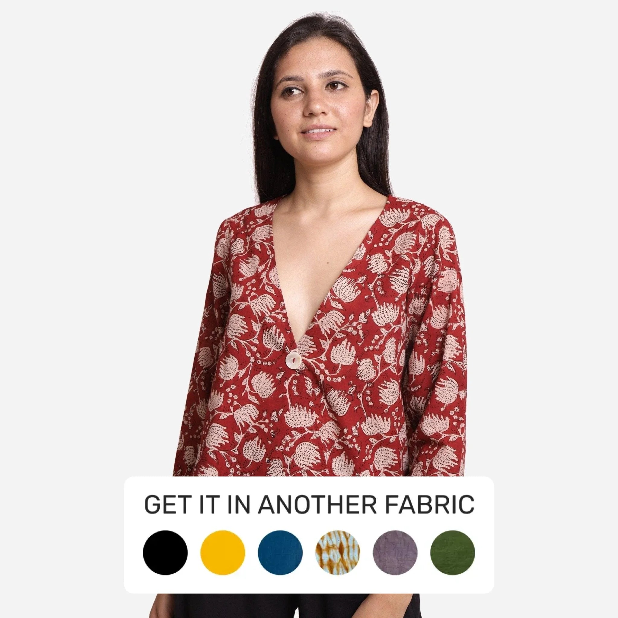 Buy Casual Deep Neck Top Online | SeamsFriendly