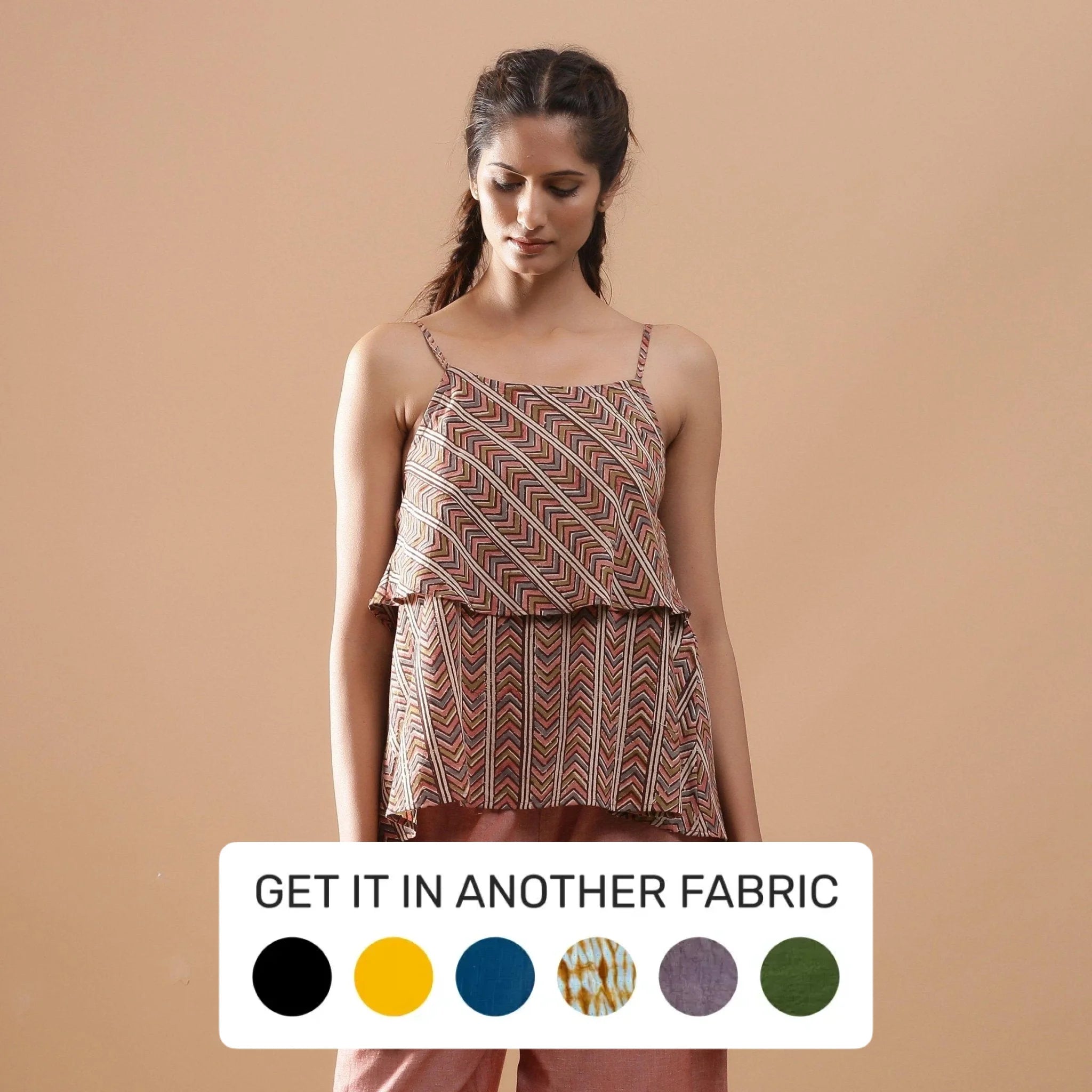 Buy Chevron Block Printed Cotton Camisole Top Online at SeamsFriendly